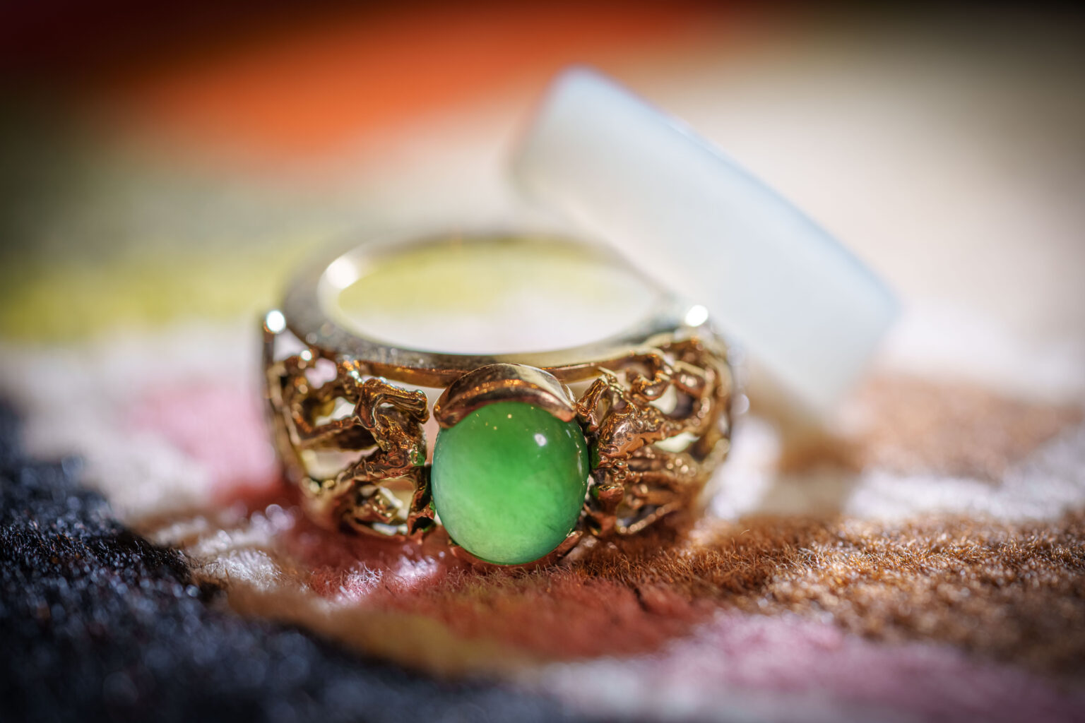 Heaven and Earth Jadeite Rings – Lotus On Water